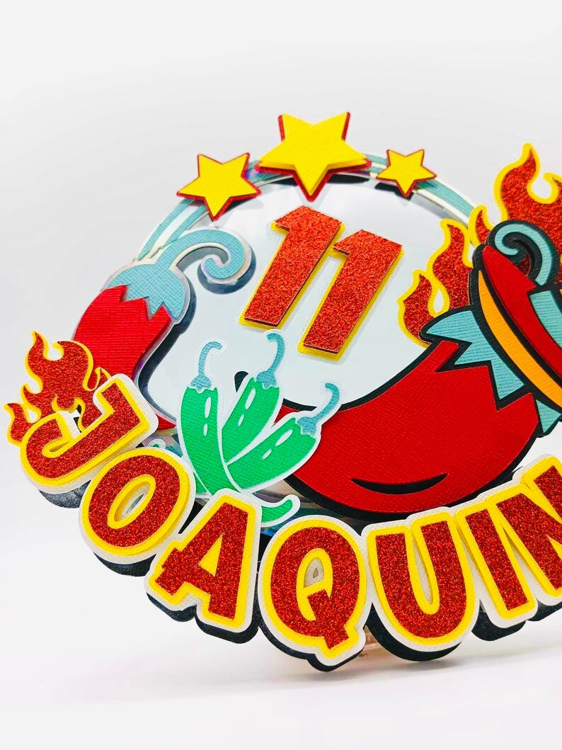 Hot Chili 3D Cake Topper Mexican Theme Cake Decoration for Birthdays ...