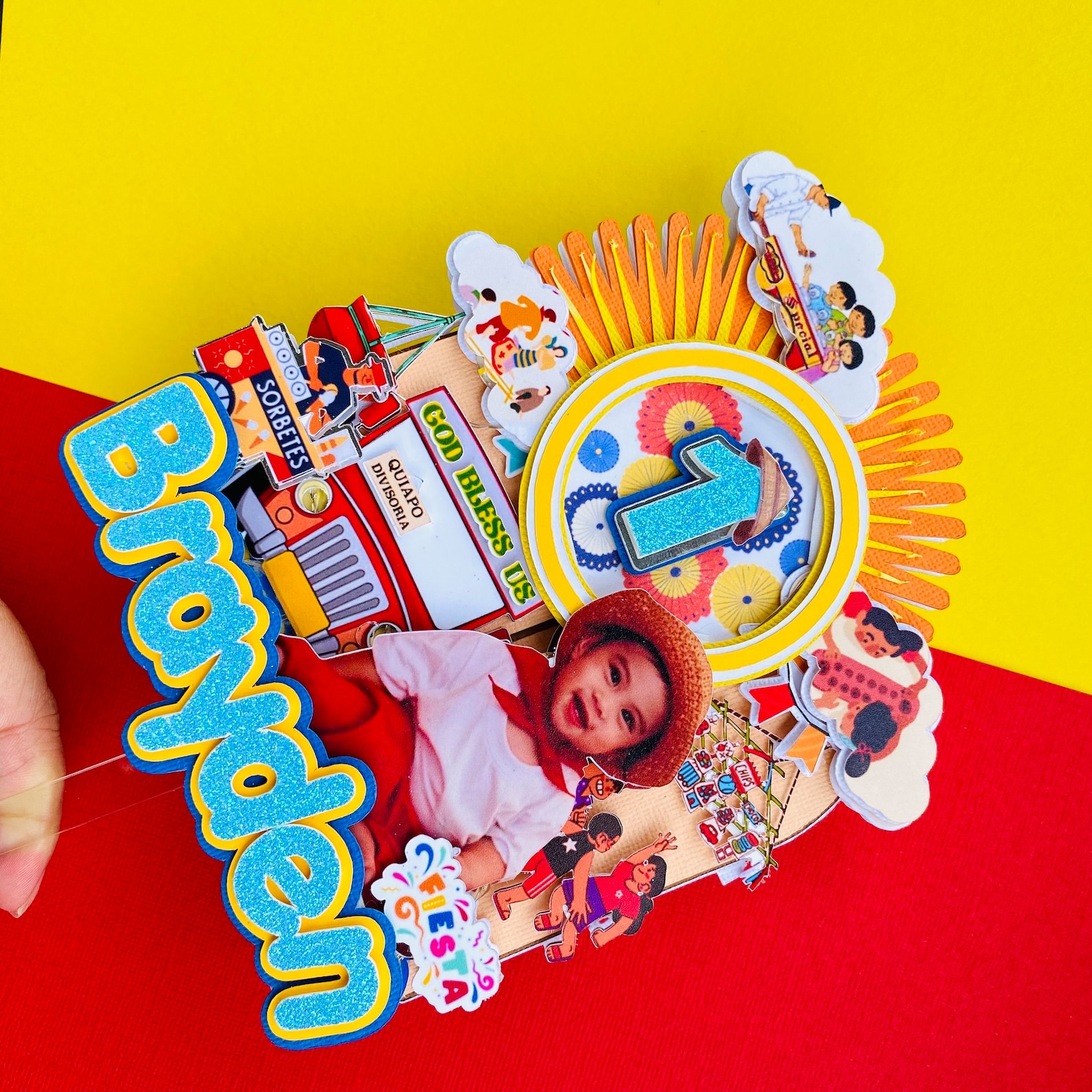 Custom Pinoy Barrio Fiesta 3D Cake Topper With Lights - Etsy