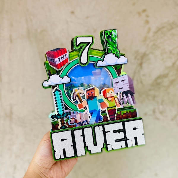 Mincraft Cake Toppers - Etsy