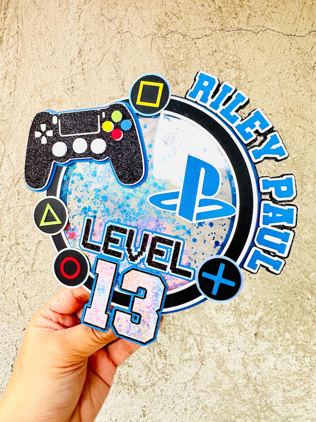Personalized Gamer Cake Topper: Level up Birthday Party Decor - Etsy