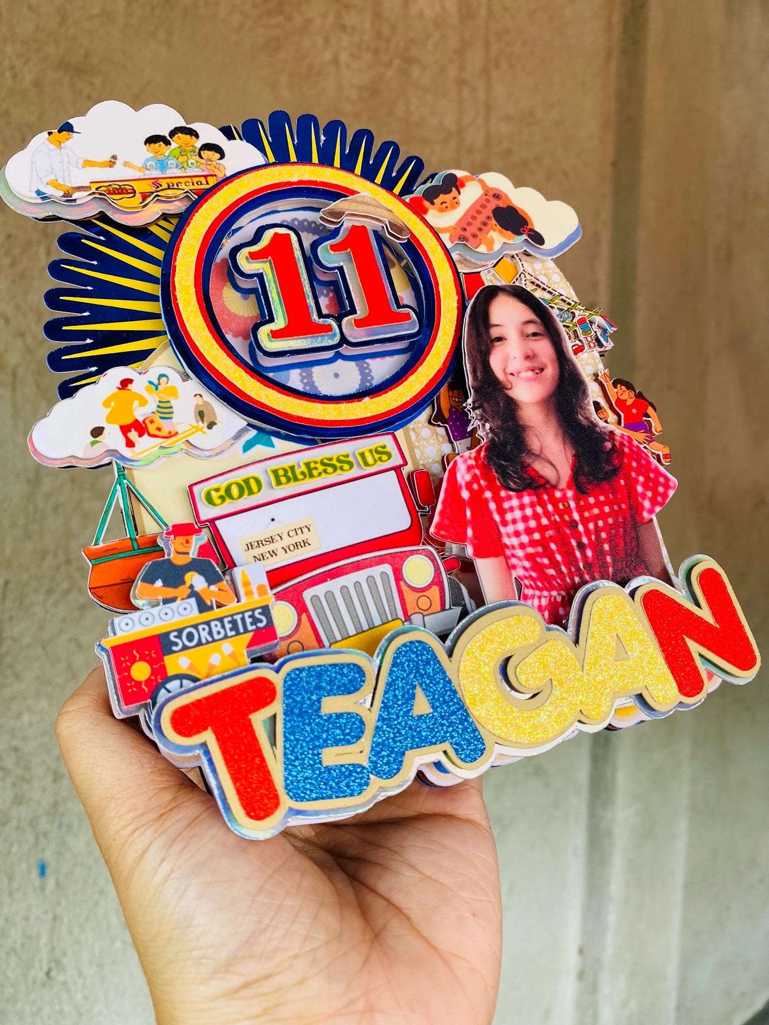 Custom Pinoy Barrio Fiesta 3D Cake Topper With Lights - Etsy