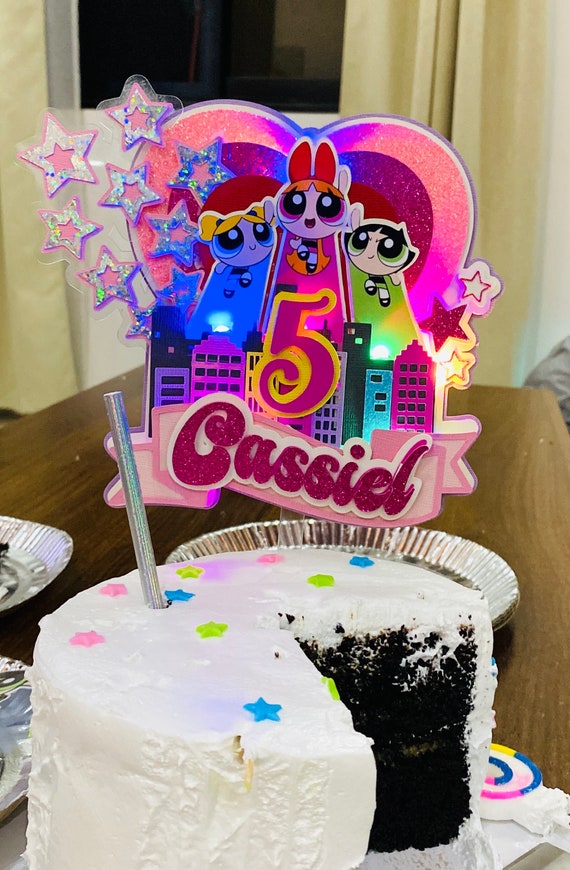 Powerpuff Girls Birthday Cake Powerpuff Girls Cake Topper Happy