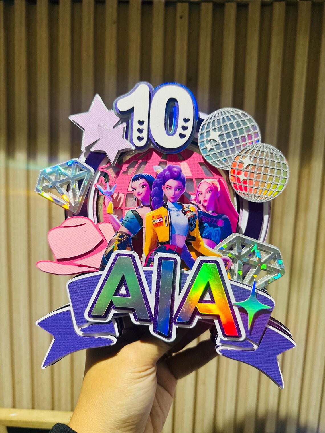 Kpop Demon Hunter 3D Cake Topper With Lights – Custom Name and Age ...