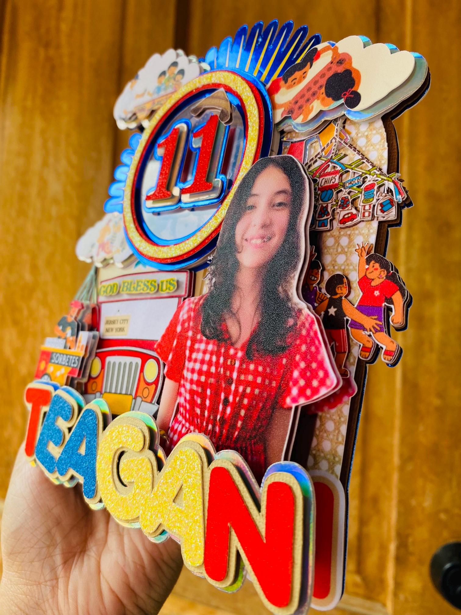 Custom Pinoy Barrio Fiesta 3D Cake Topper With Lights - Etsy