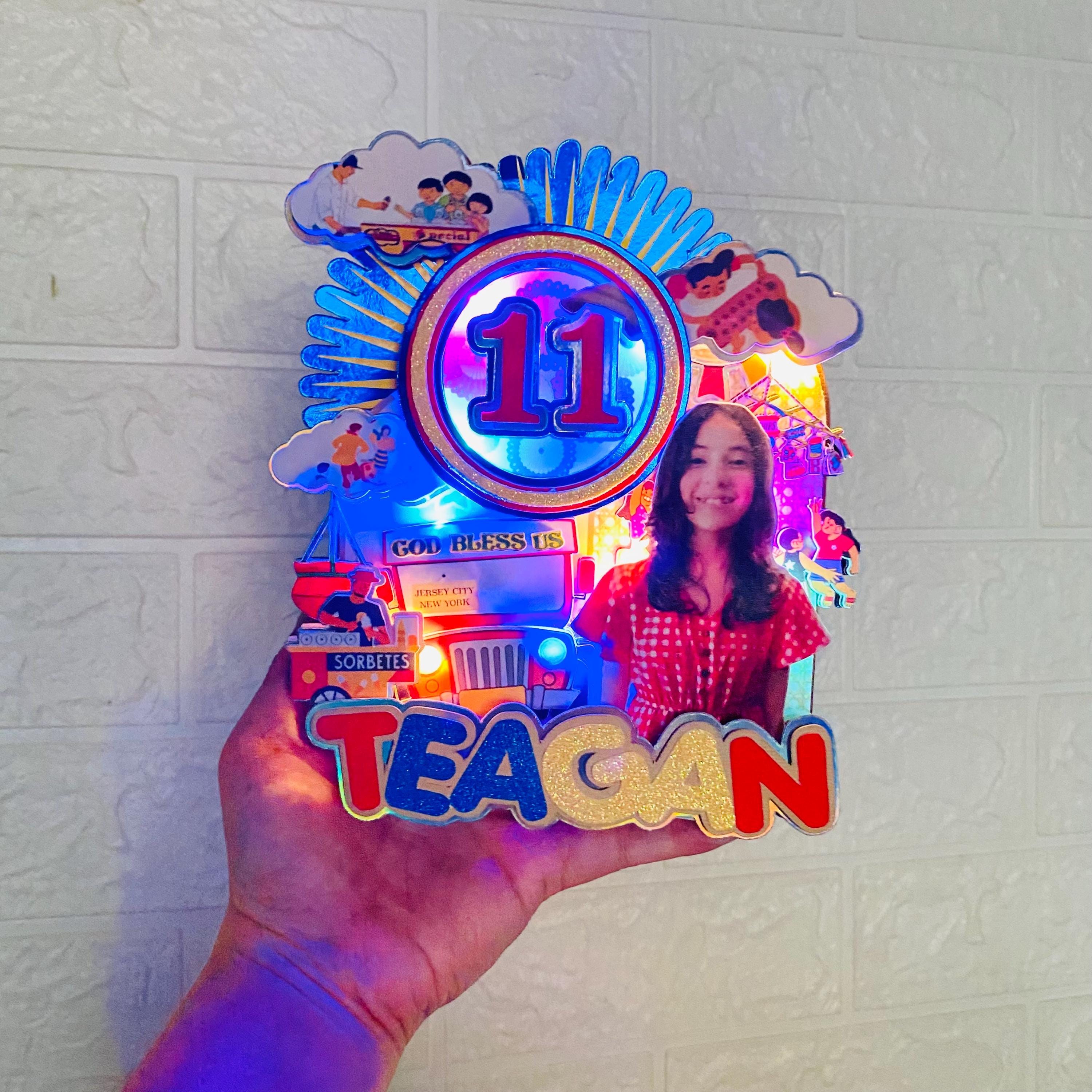 Custom Pinoy Barrio Fiesta 3D Cake Topper With Lights - Etsy