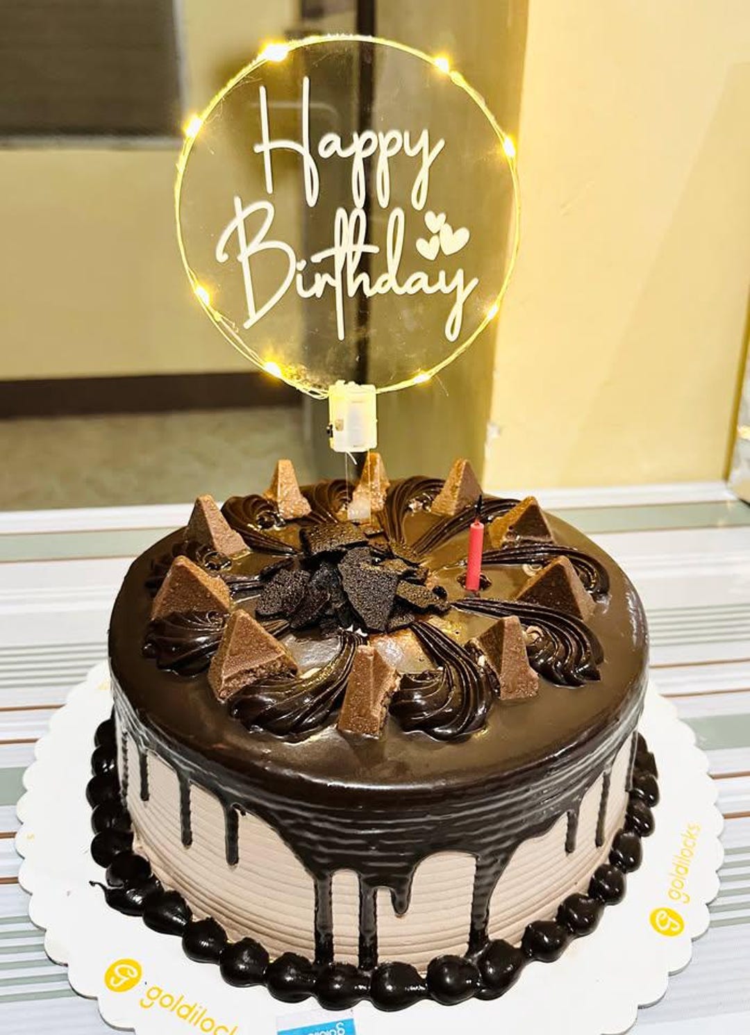 Custom Acrylic Light-up Cake Topper –personalized Dedication for ...