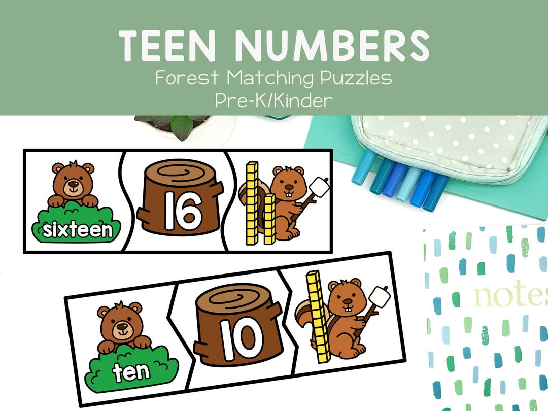 Forest & Camping Preschool Activities Counting to 20 Teen Numbers ...
