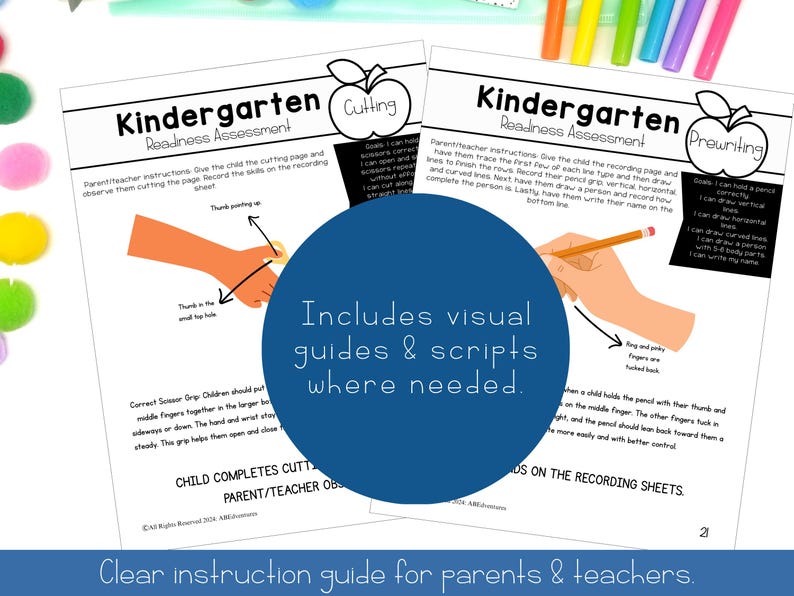 Kindergarten Readiness Assessment: Preschool Skills Test and Checklist ...