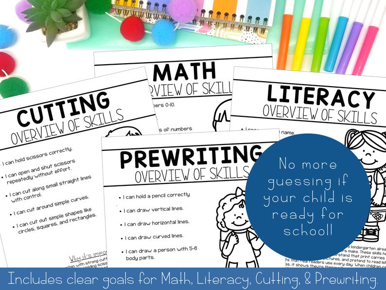 Kindergarten Readiness Assessment: Preschool Skills Test and Checklist ...