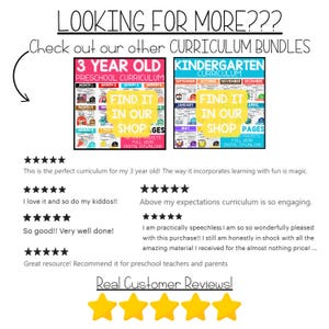 Preschool Worksheets Full Year Preschool Curriculum Pre-k Learning ...