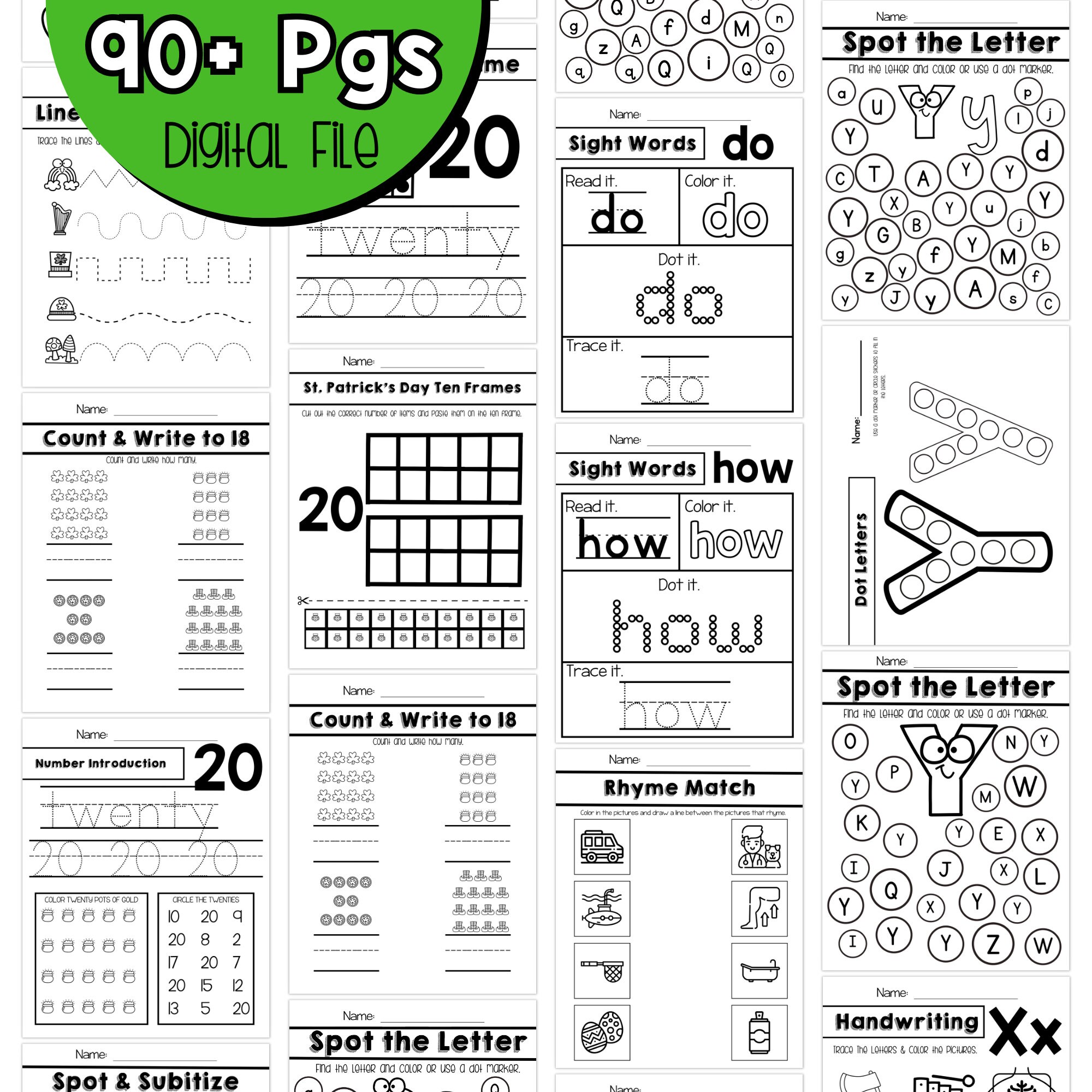 March Pre-k Curriculum, Preschool Curriculum, Busy Book Learning Binder ...