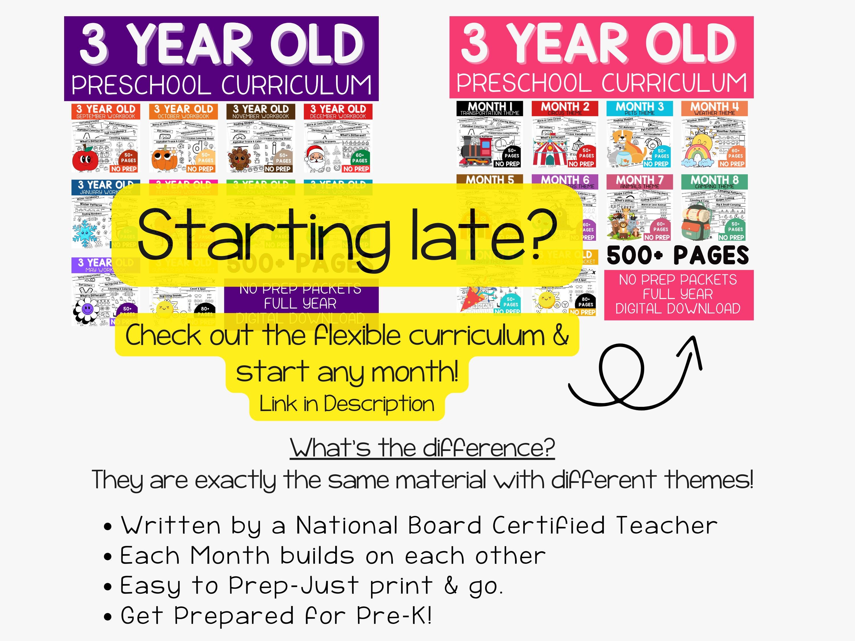 Age May Preschool Curriculum, 3 Year Old Spring Worksheets - Etsy