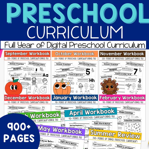 Preschool Curriculum - Etsy