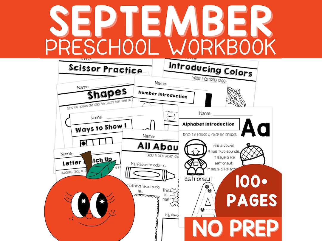 Preschool Worksheets September Preschool Curriculum Fall Pre-k ...