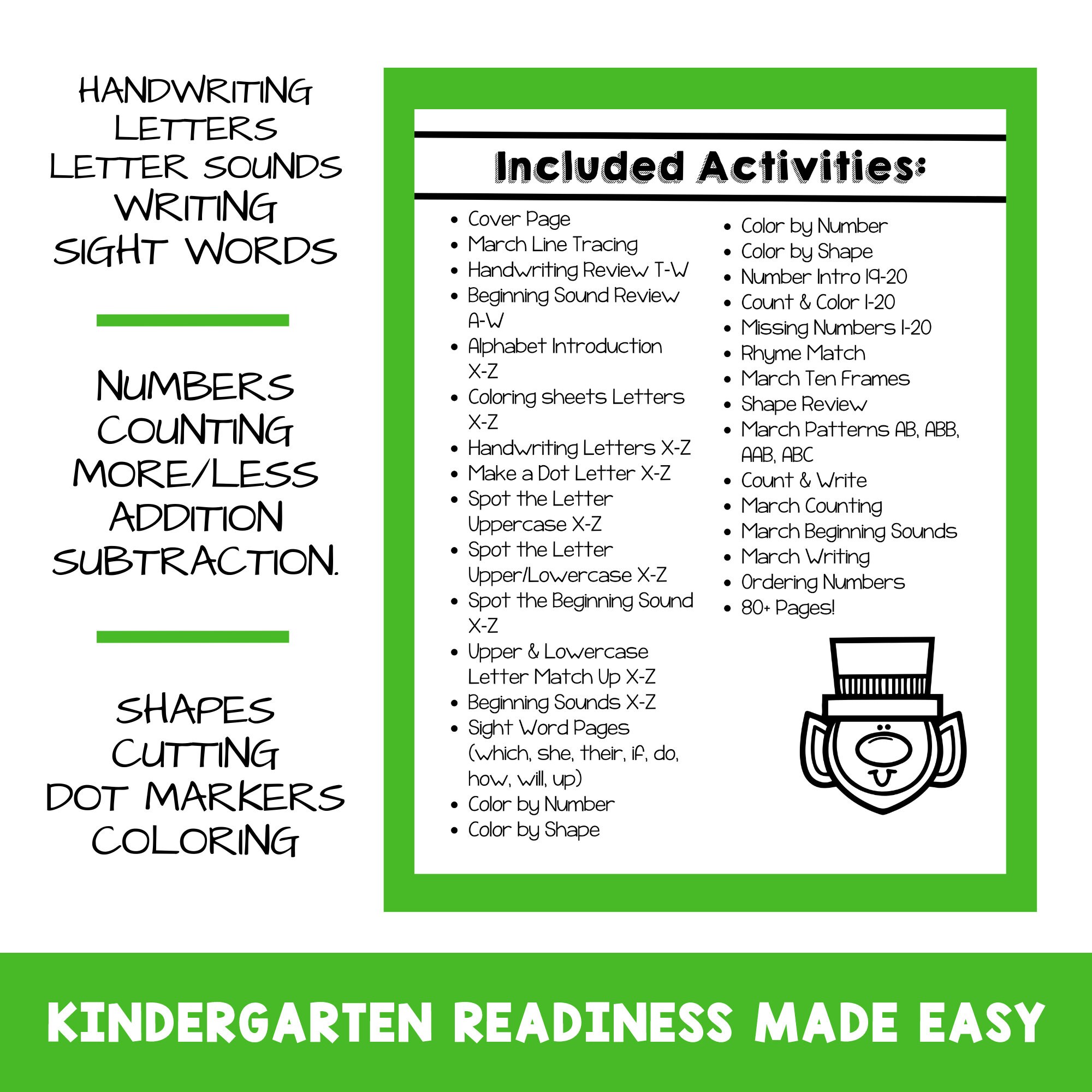 March Pre-k Curriculum, Preschool Curriculum, Busy Book Learning Binder ...