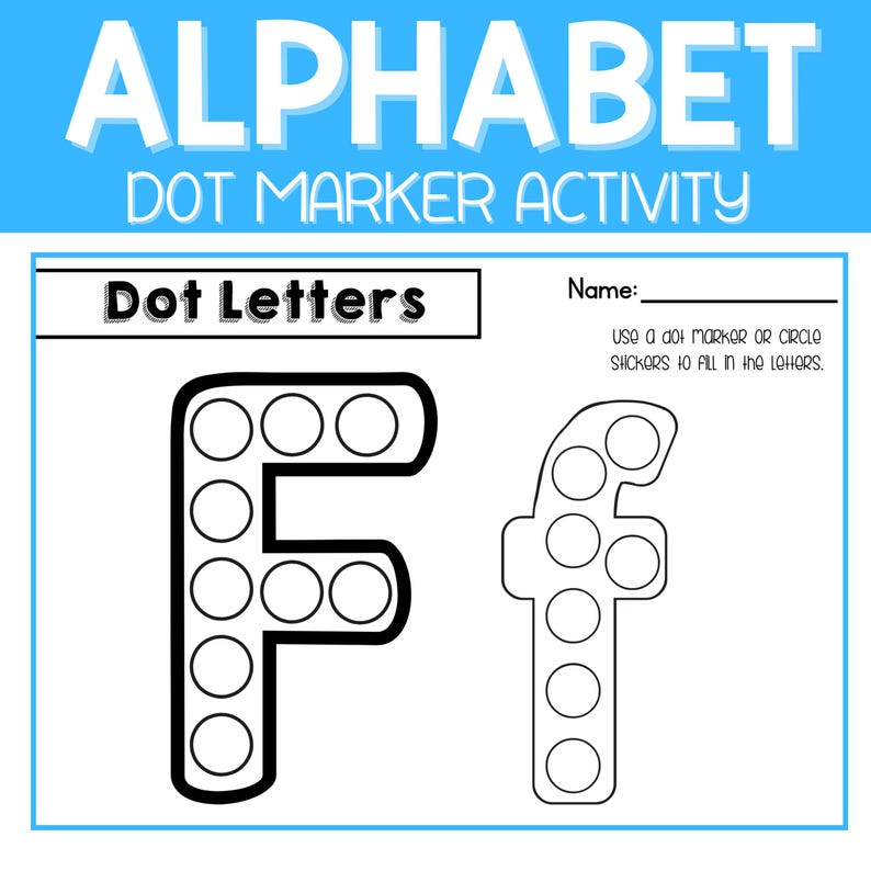Dot Marker Alphabet Letter Pages: Preschool Kindergarten Curriculum ...