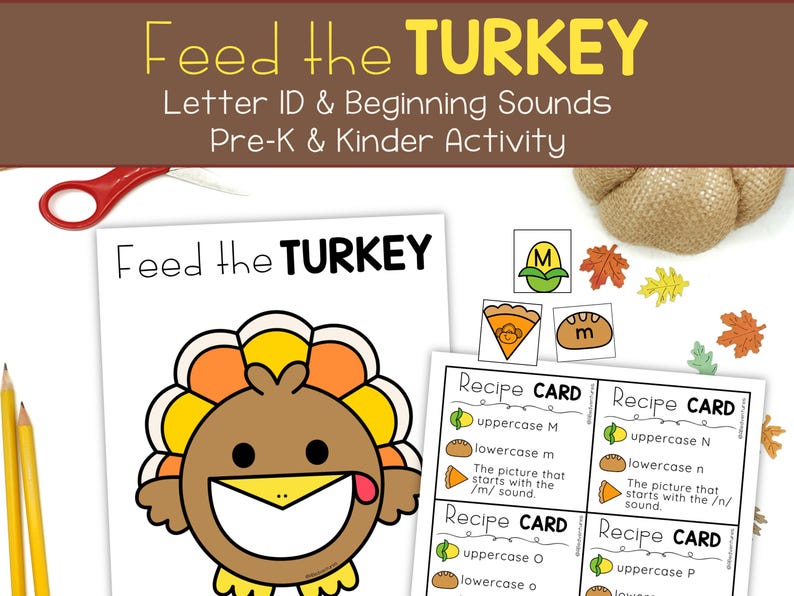 Preschool Thanksgiving Activities Bundle: Low Prep Centers for November ...