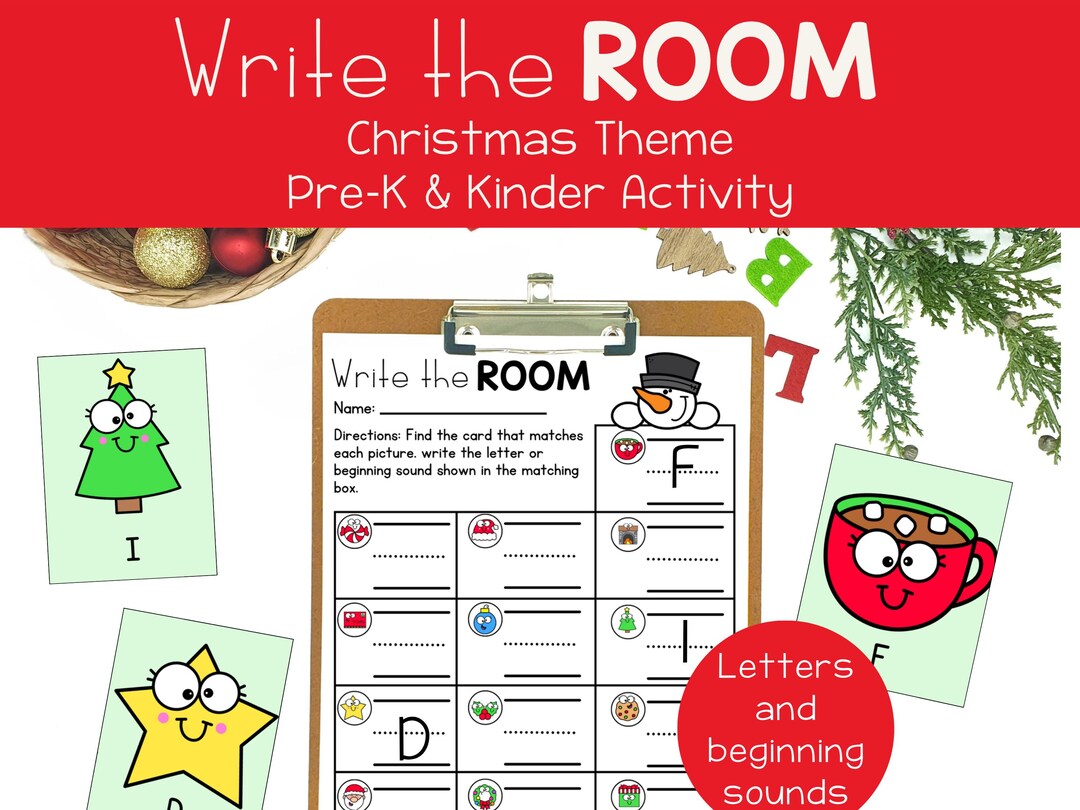 Christmas Preschool Activity Write the Room Preschool Letter ...