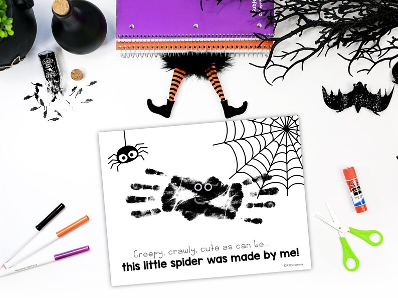 Halloween Handprint Art Bundle, Printable Handprint Crafts, Ghost ...