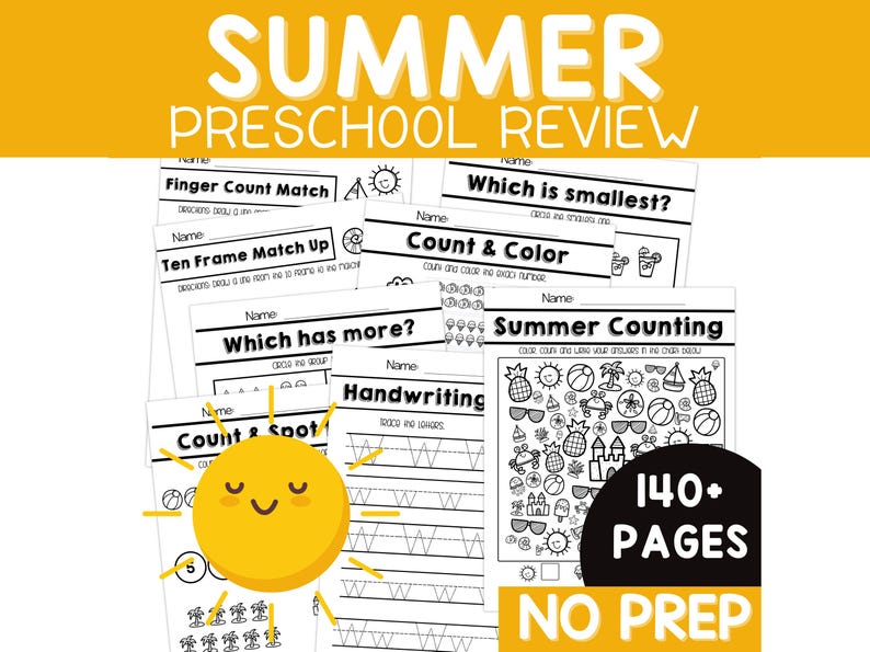 Summer Learning Packet Kindergarten Readiness Summer Workbook for Pre-k ...