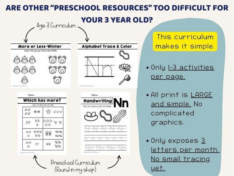 Age 3 Halloween Worksheets October Packet 3 Year Old Curriculum ...