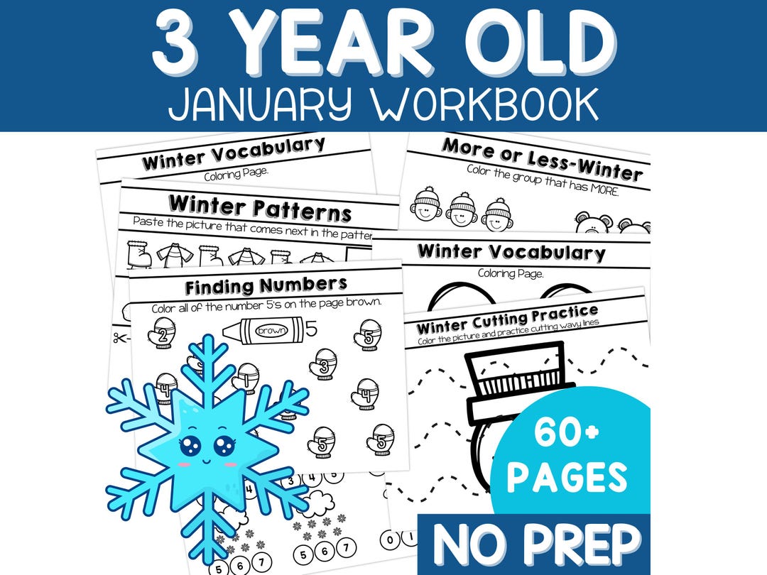 Preschool January Packet Age 3, Preschool Curriculum, Pre-k Curriculum ...