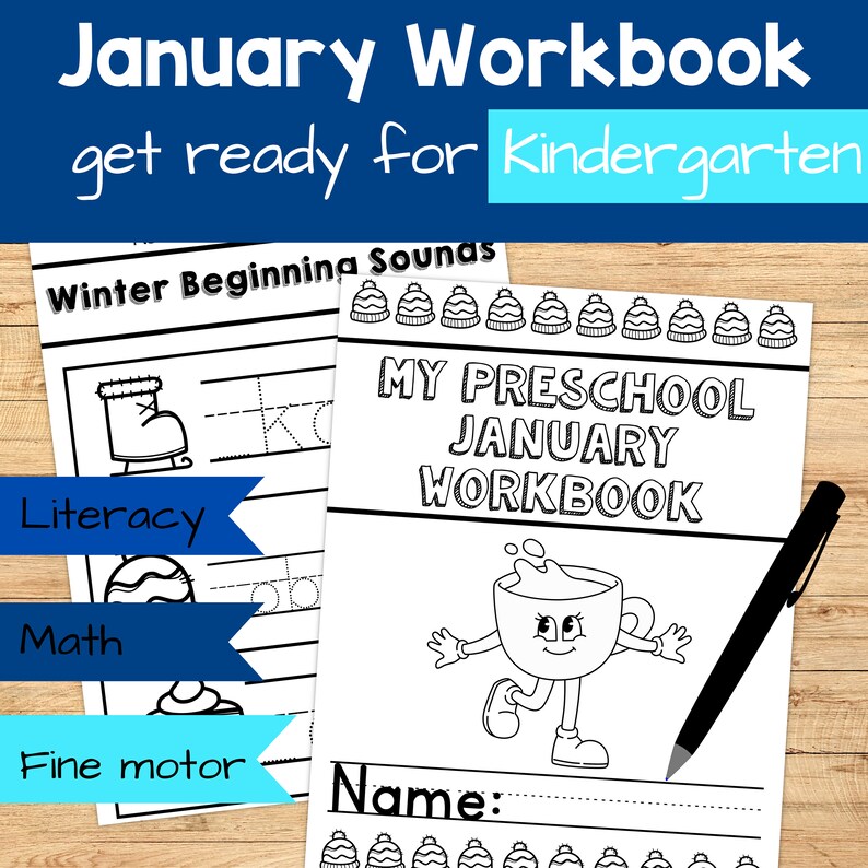 Winter Preschool Curriculum Worksheets for January: Letters, Writing ...
