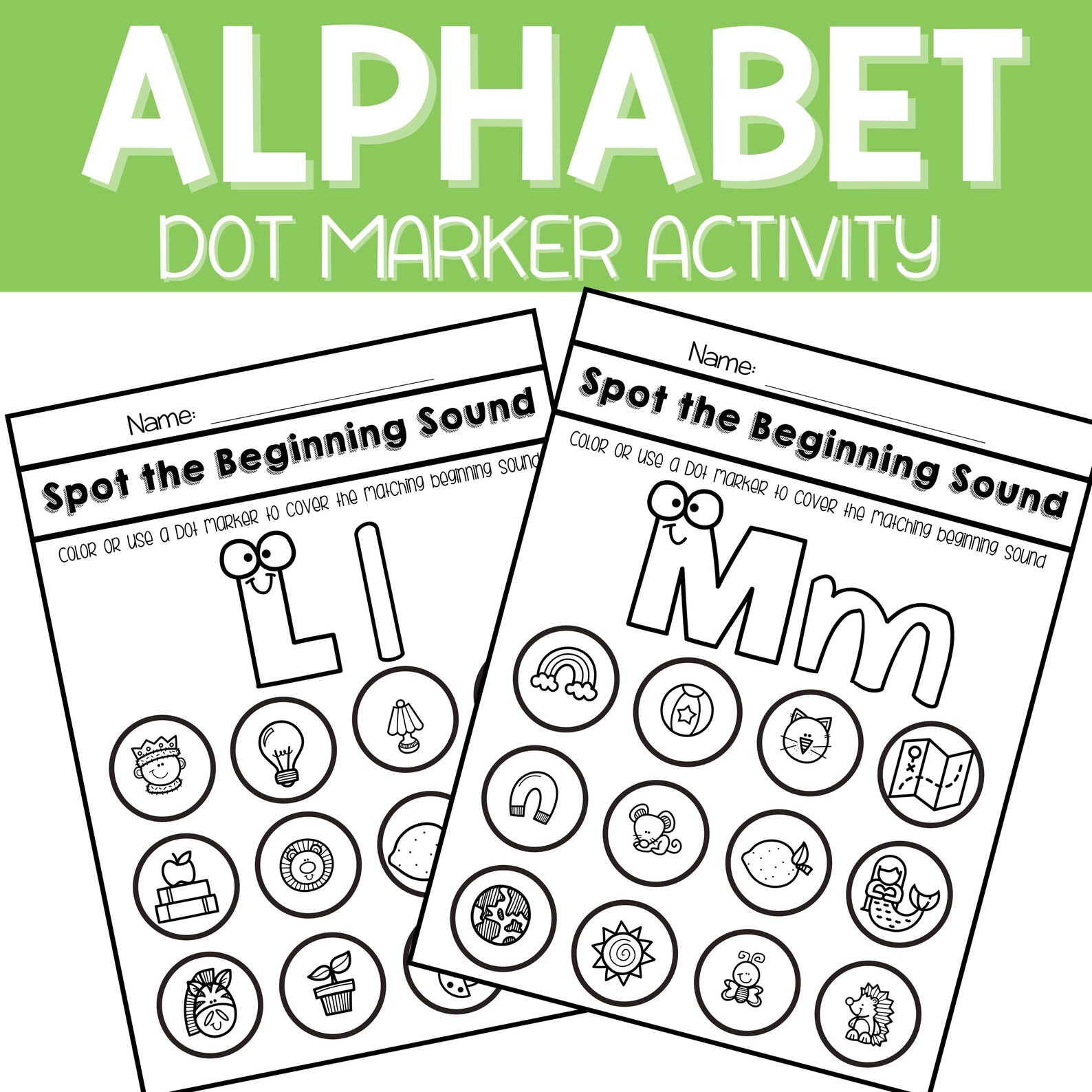 Beginning Sound Worksheet: Letter Spotting, Phonics Activity (digital ...