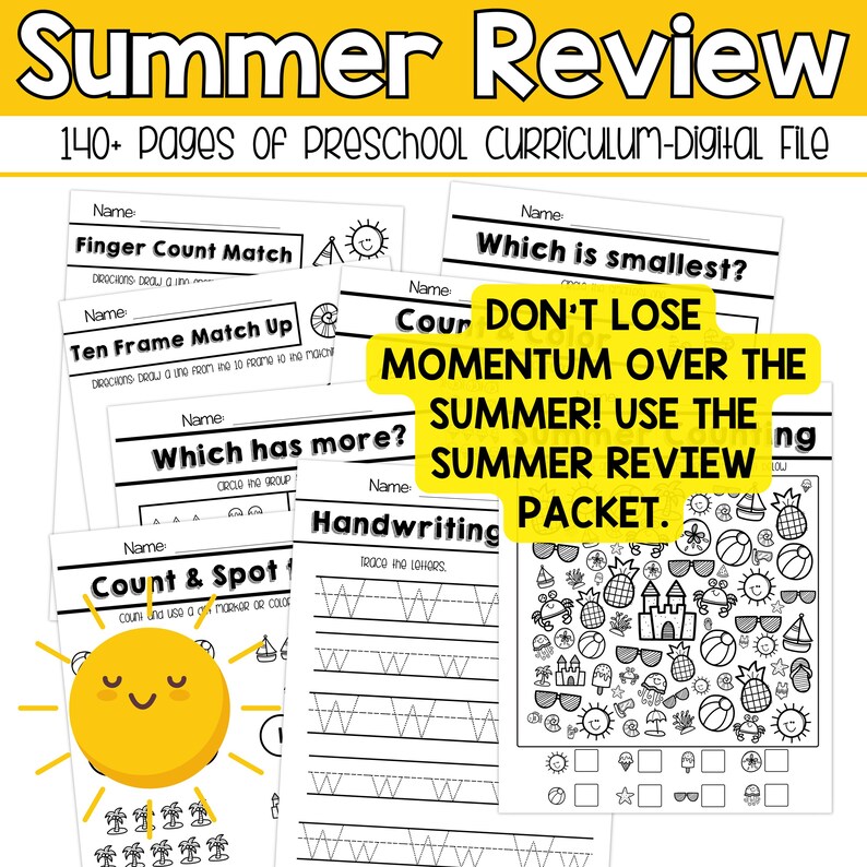 Full Year Preschool Curriculum With Lesson Plans Homeschool Worksheets ...