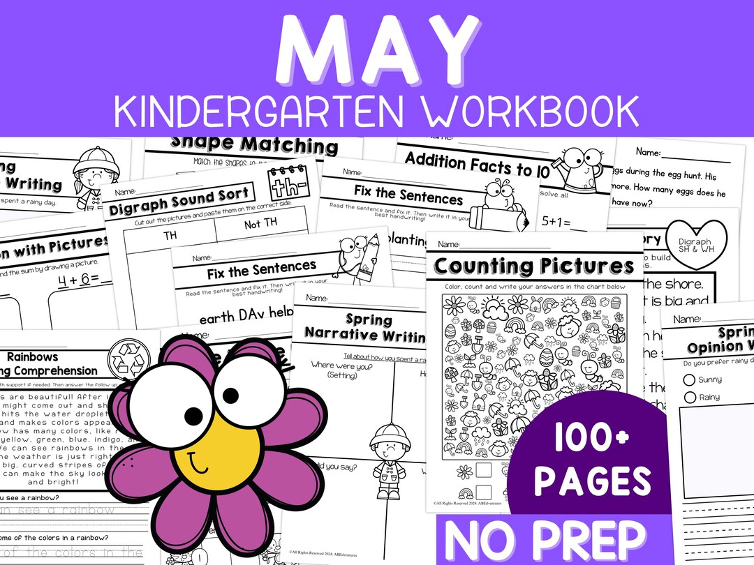 Kindergarten Worksheets May Kindergarten Curriculum Spring Kids ...