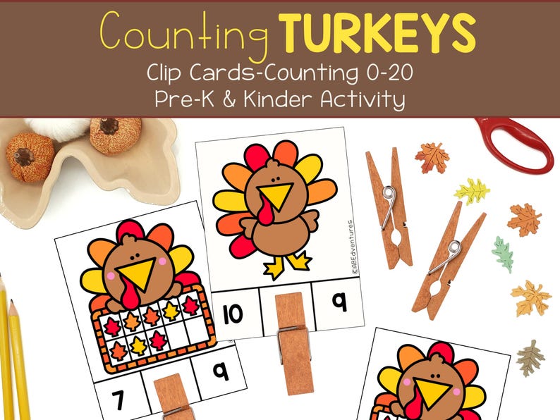 Preschool Thanksgiving Activities Bundle: Low Prep Centers for November ...