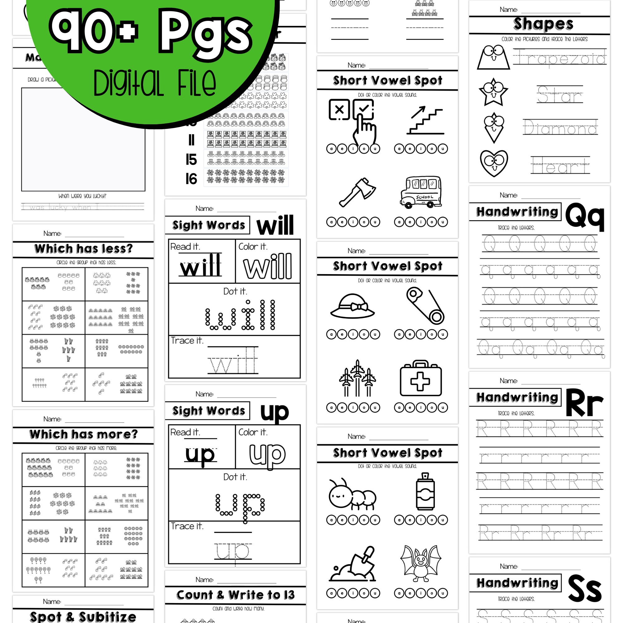 March Pre-k Curriculum, Preschool Curriculum, Busy Book Learning Binder ...