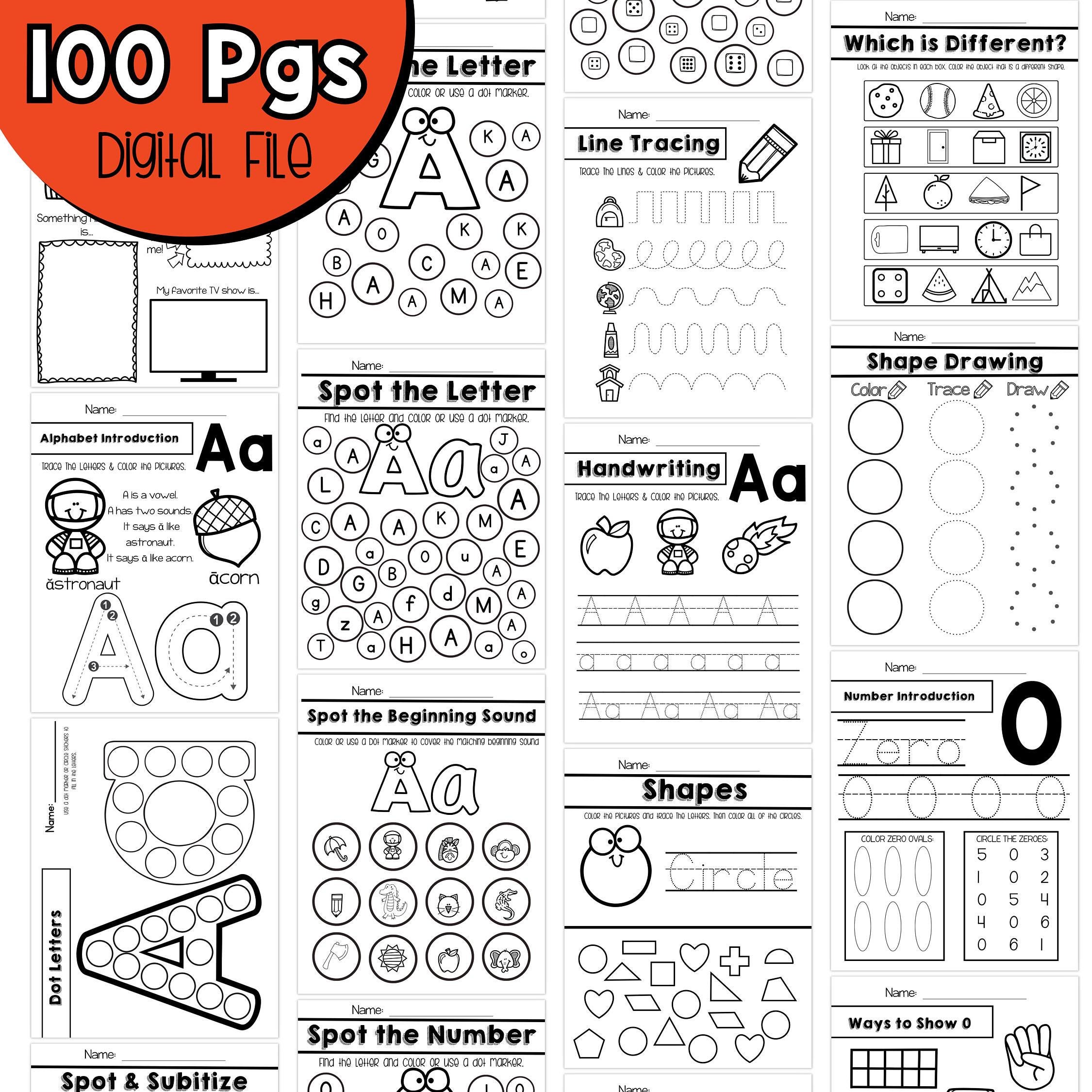 Preschool Worksheets September Preschool Curriculum Fall Pre-k ...