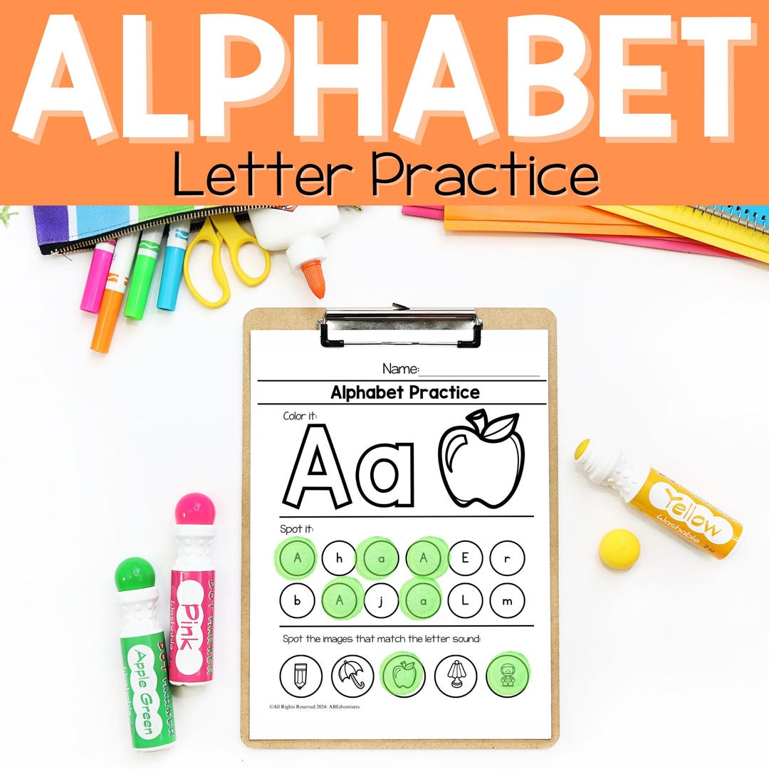 Alphabet Letter Practice Coloring Pages: Pre-k Homeschool (digital ...