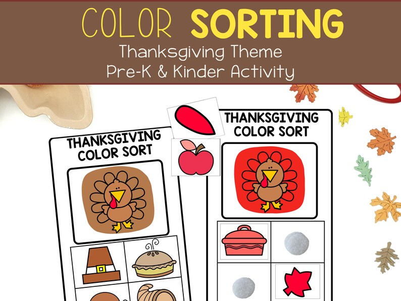 Preschool Thanksgiving Activities Bundle: Low Prep Centers for November ...
