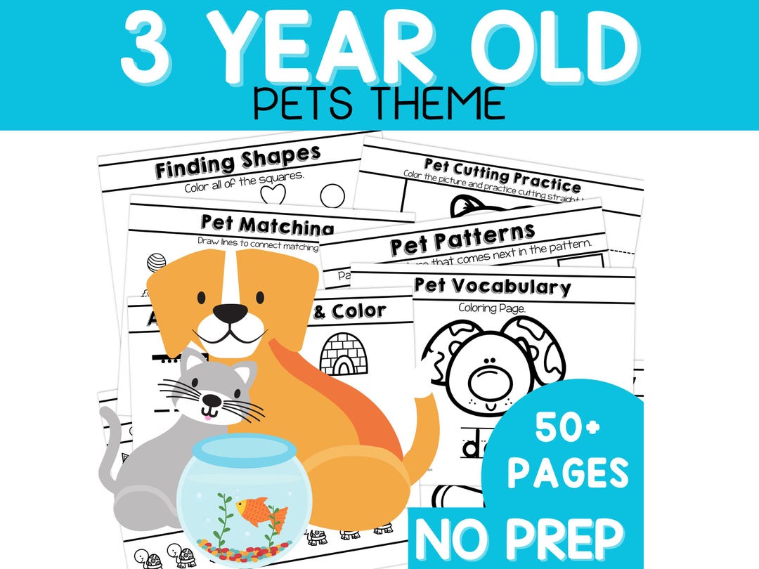Preschool Pets Worksheets Age 3, Preschool Curriculum, Pre-k Activities ...