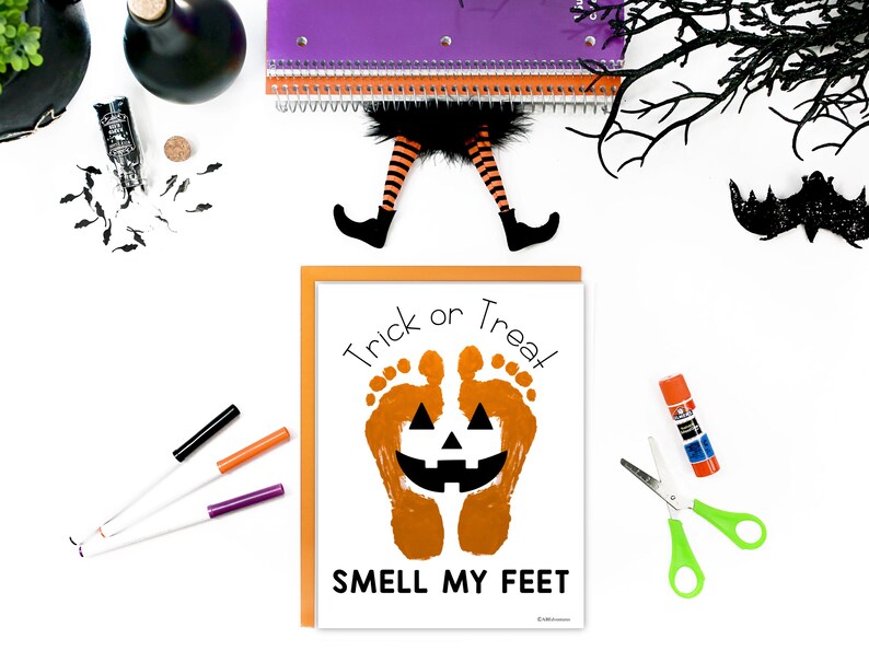 Halloween Handprint Art Bundle, Printable Handprint Crafts, Ghost ...
