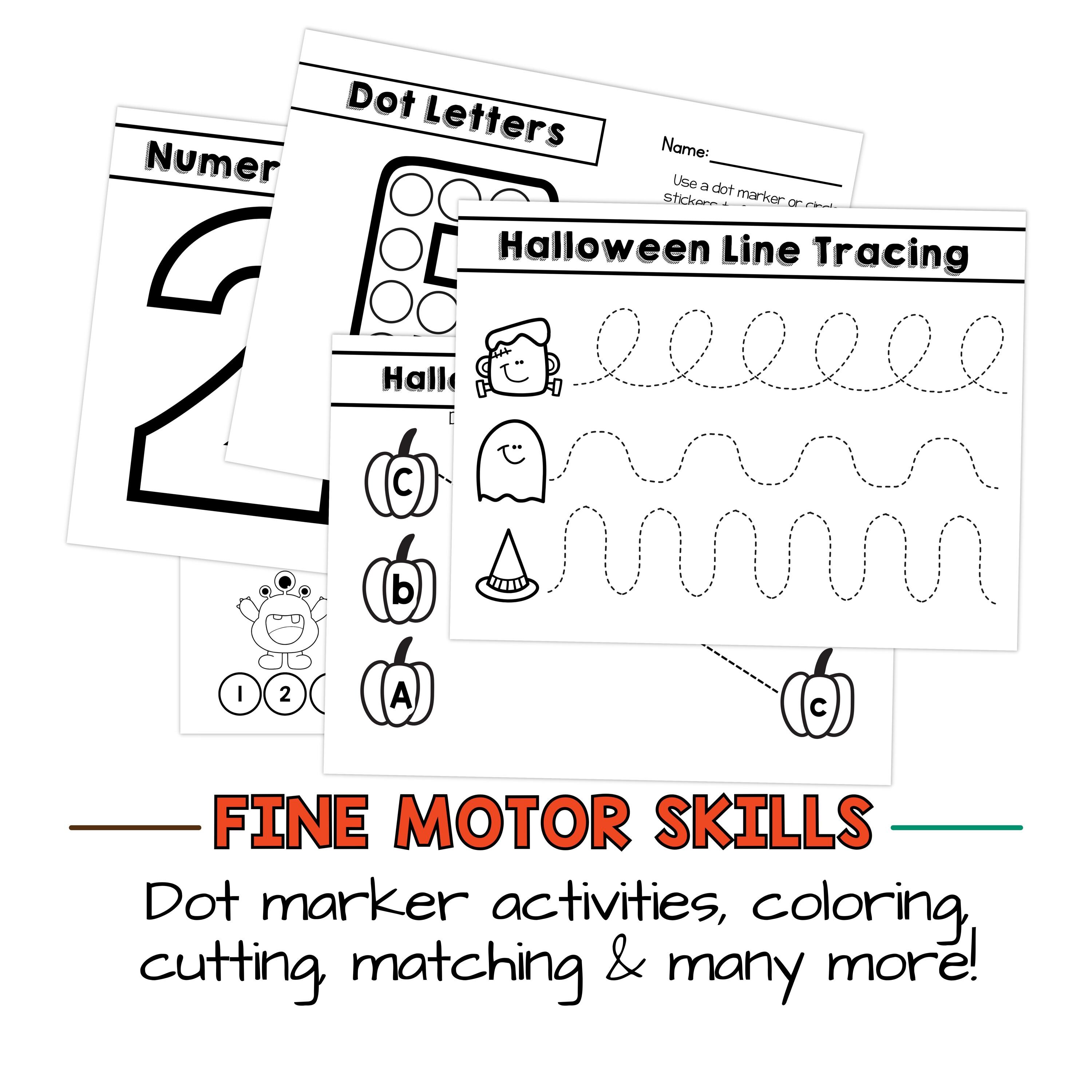 Age 3 Halloween Worksheets October Packet 3 Year Old Curriculum ...