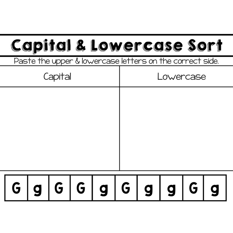 Alphabet Letter Sort: Preschool Kindergarten Curriculum (digital ...