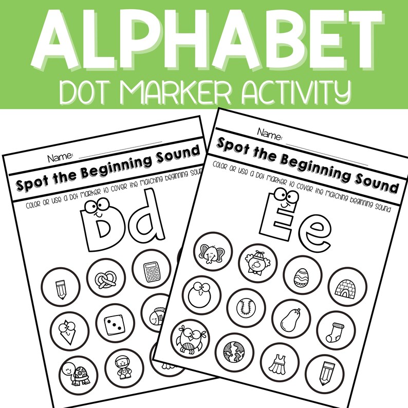 Beginning Sound Spot the Letter Pages, Phonics Worksheet, Letter of the ...