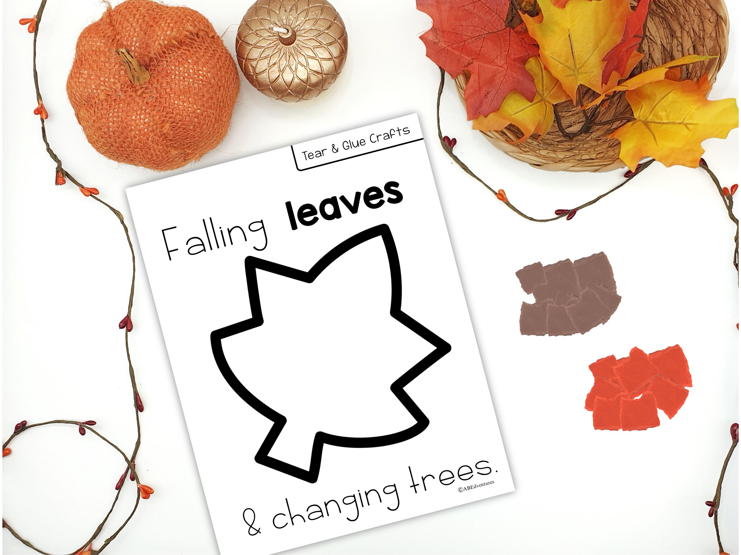 Thanksgiving Tear and Glue Crafts, Fine Motor Crafts for Preschool ...