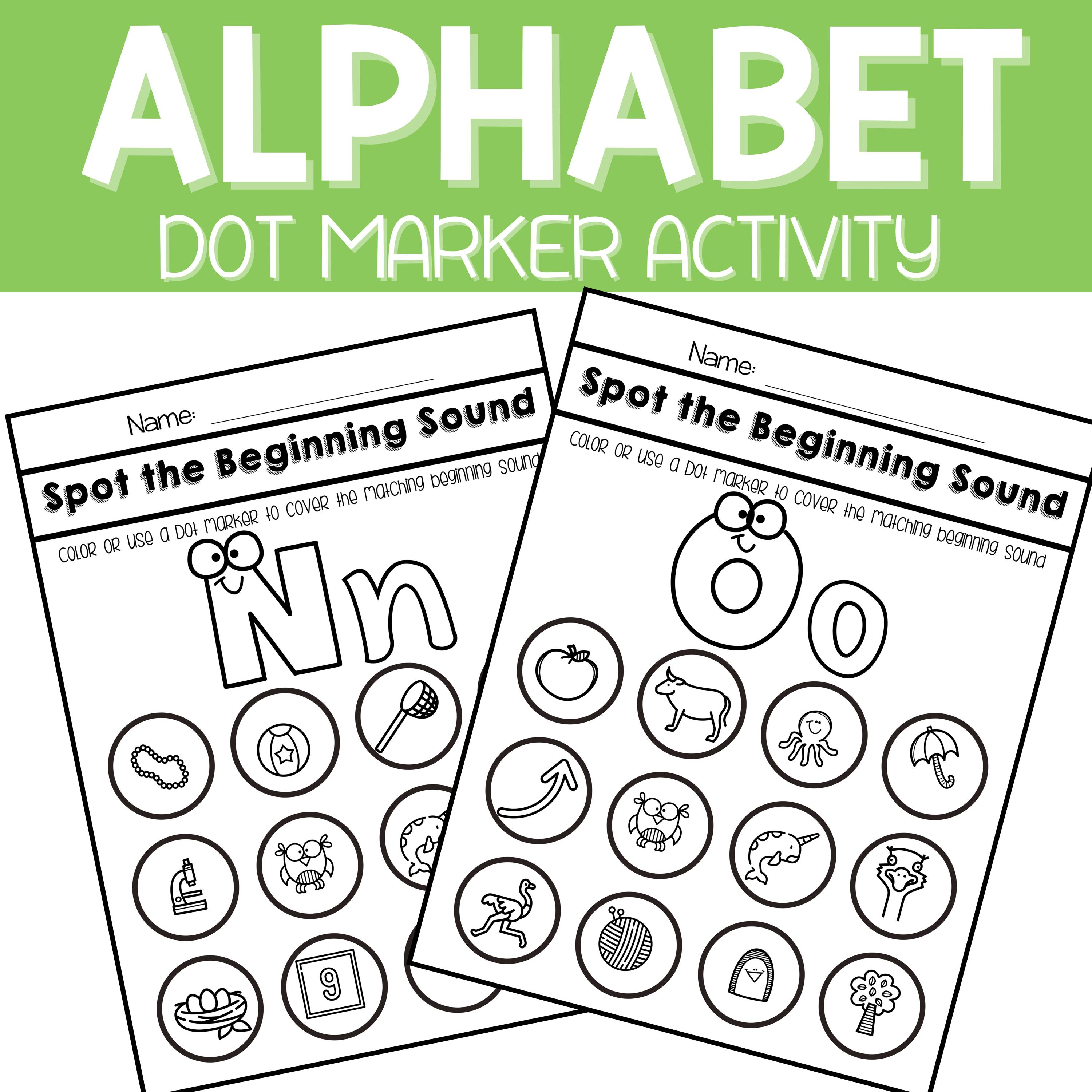 Beginning Sound Worksheet: Letter Spotting, Phonics Activity (digital ...