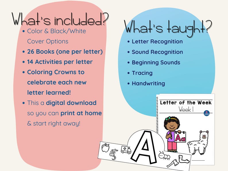 Letter of the Week Preschool Worksheets Alphabet Tracing Coloring ...
