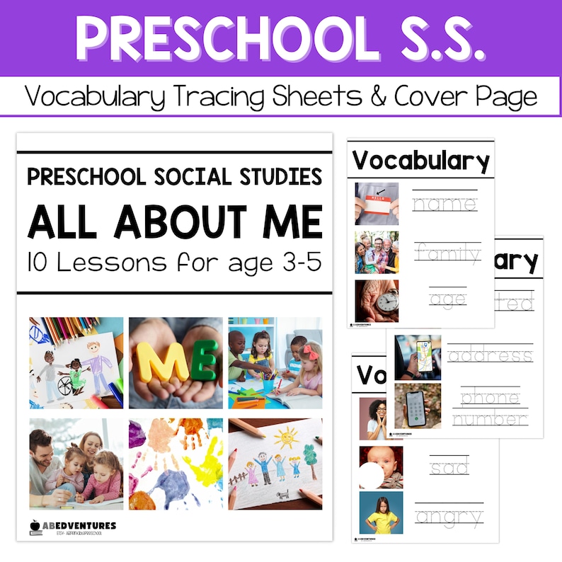 All About Me Preschool Unit Study: Preschool Homeschool Curriculum (PDF ...