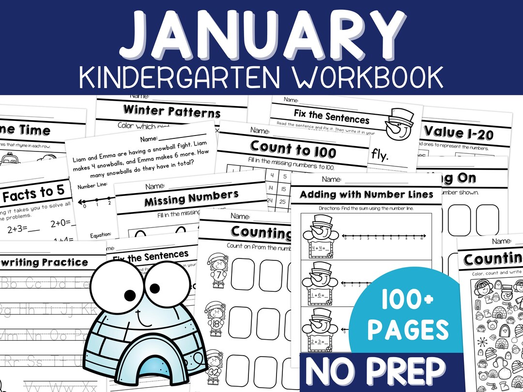 Kindergarten Worksheets January Kindergarten Curriculum Winter Kids ...