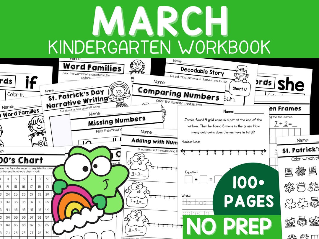 Kindergarten Worksheets March Kindergarten Curriculum St. Patrick's Day ...