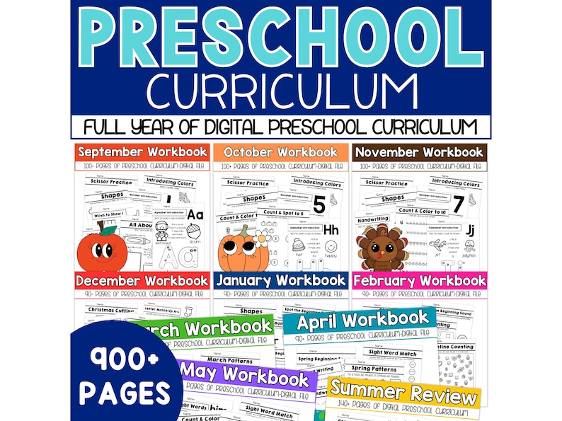 Full Year Pre-k Curriculum, Preschool Curriculum, Monthly Learning ...
