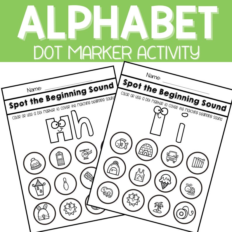 Beginning Sound Worksheet: Letter Spotting, Phonics Activity (digital ...