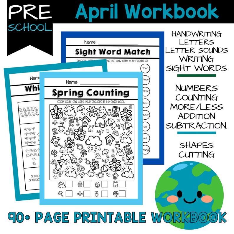 April Pre-k Curriculum, Preschool Curriculum, April Learning Packet ...