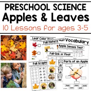 Apples Preschool Unit Study: Fall Science Activities (digital Download ...